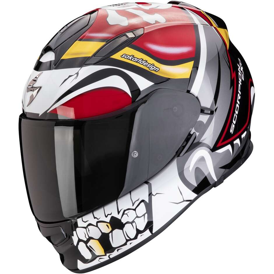 Casque de moto intégral Scorpion EXO 491 PIRATE rouge Vente en Ligne ...