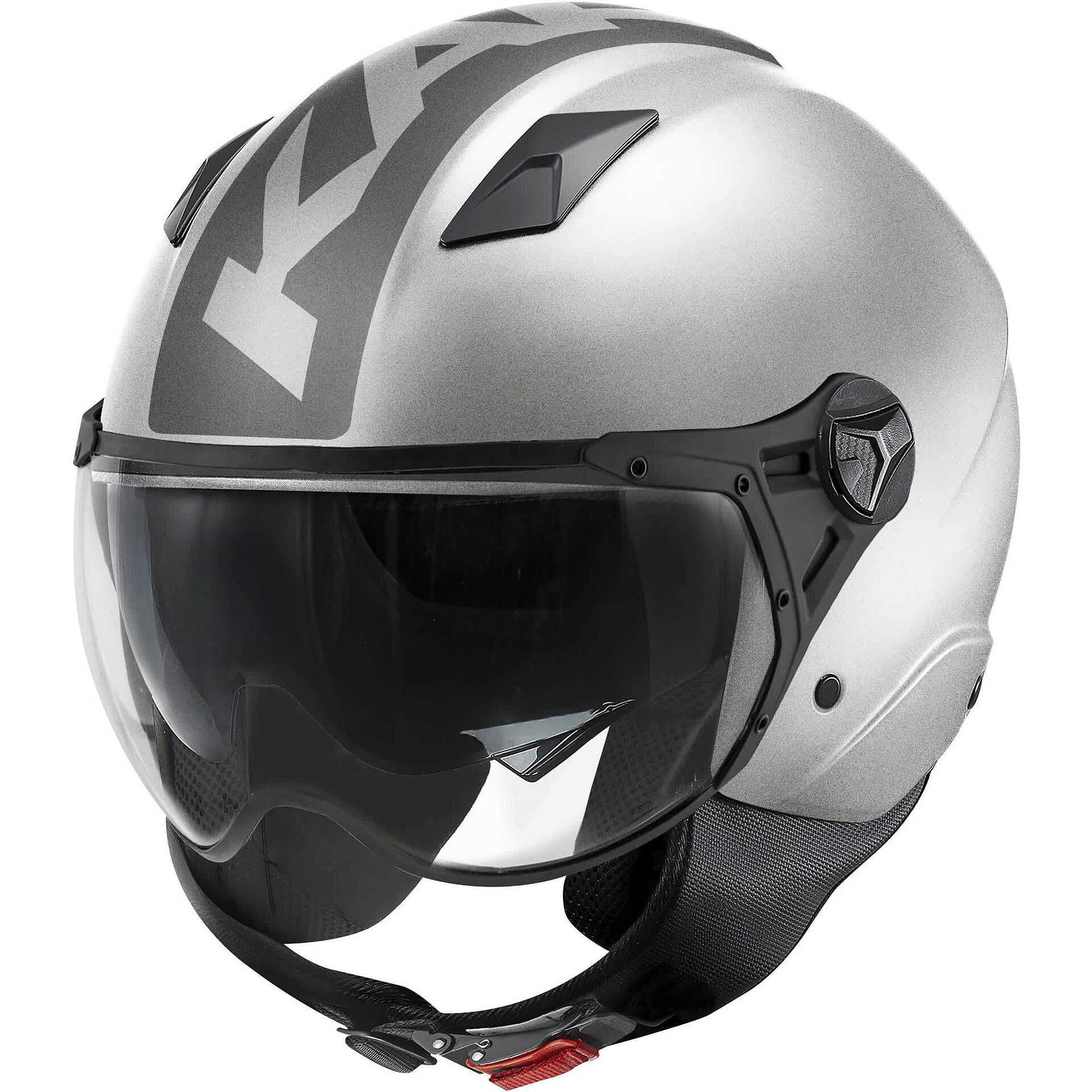 Casque de moto jet Kappa KV57 STRIKER argent titane Vente en Ligne ...