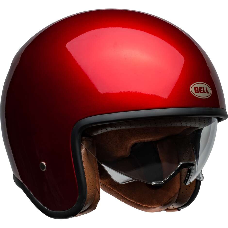 Casque de moto Jet personnalisé Bell TX501 rouge bonbon Vente en Ligne ...