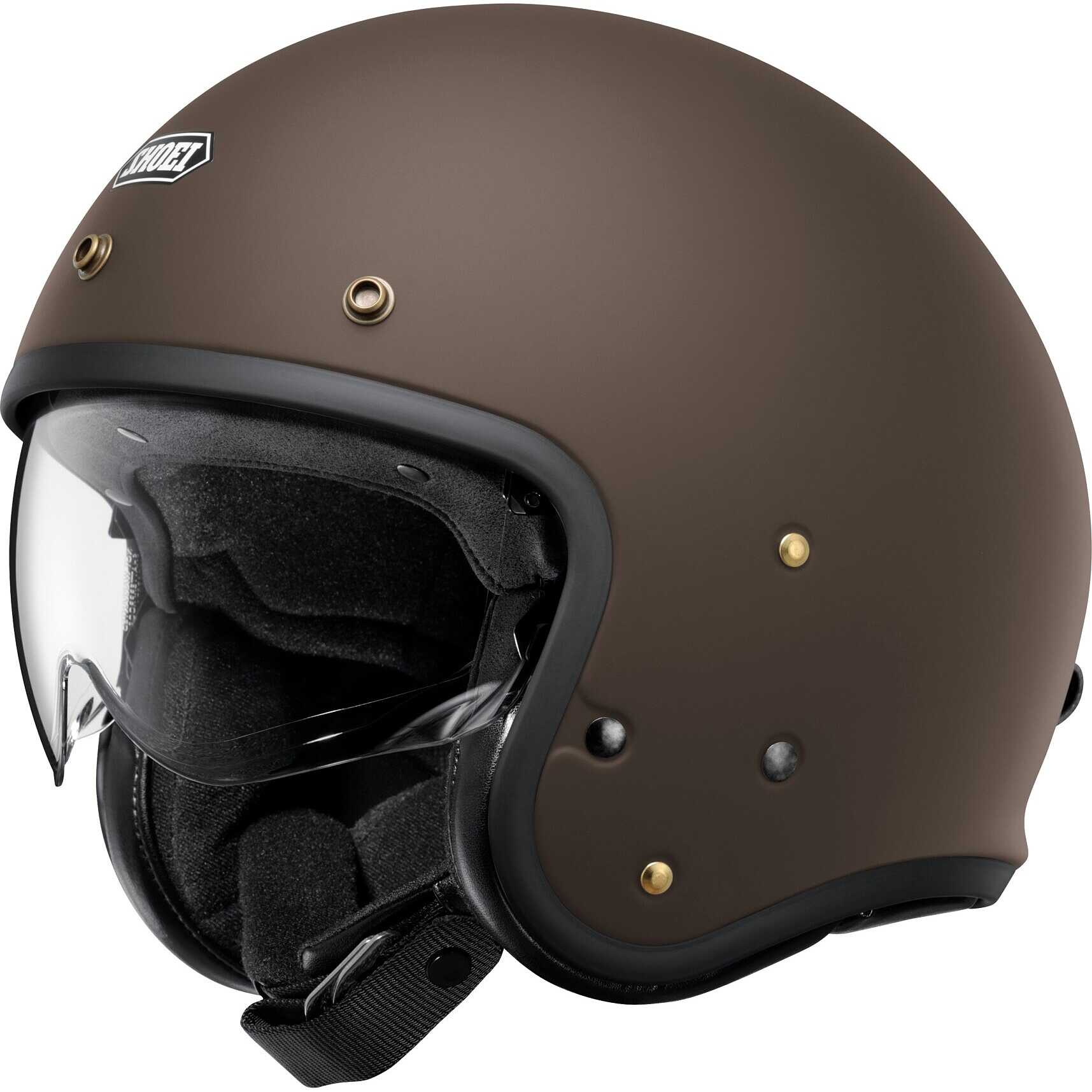 Casque de moto jet Shoei J.O2 marron mat Vente en Ligne - Outletmoto.eu
