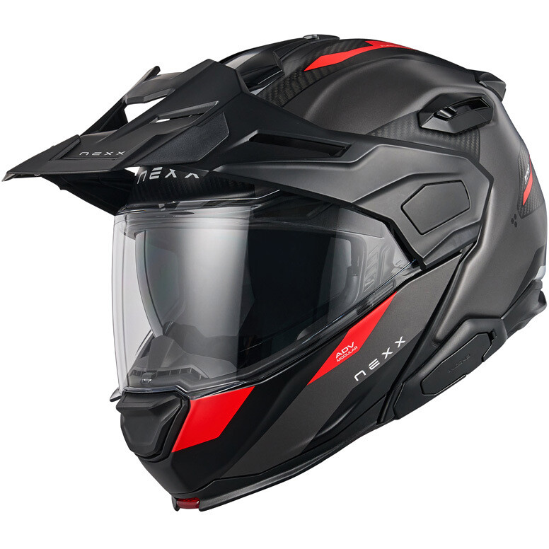 Casque de moto modulaire Nexx X.Lifecountry Terra Gris Rouge Vente en ...