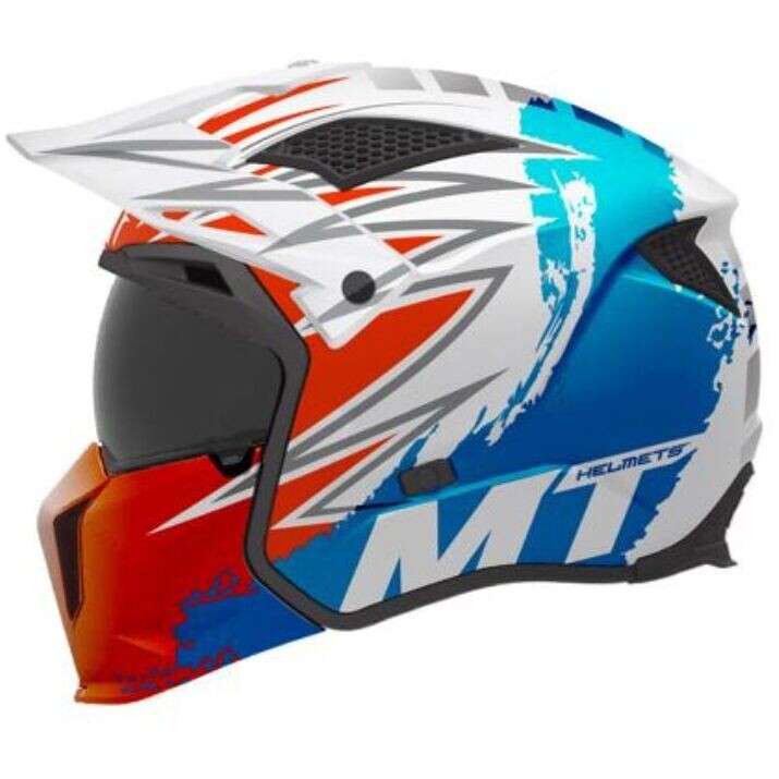 Casque de moto trial Mt Helmets STREETFIGHTER SV S TACKLE A7 poli Vente ...