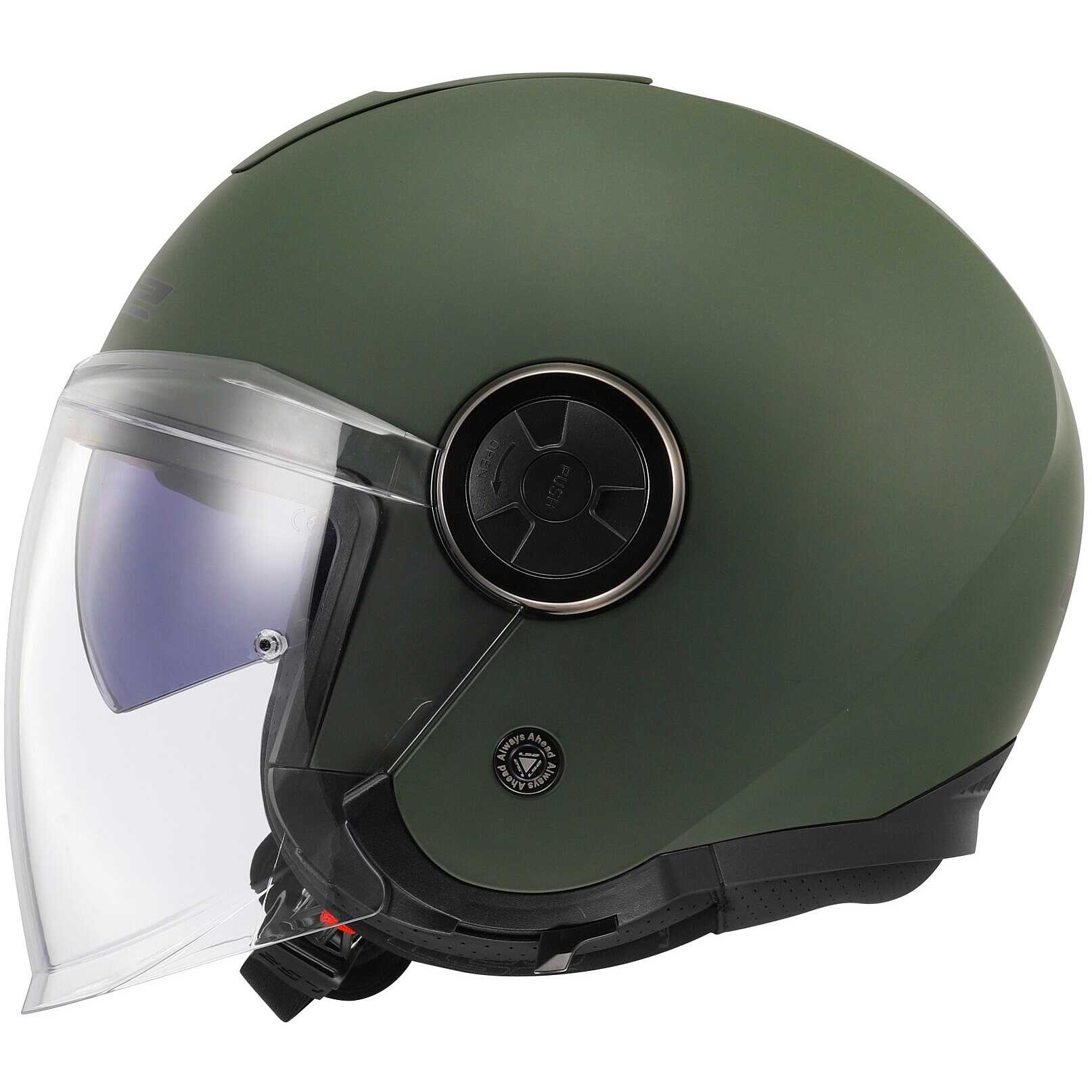 Casque Jet Moto Jet Ls2 OF620 CLASSY SOLID Vert Militaire Mat Vente en Ligne - Outletmoto.eu