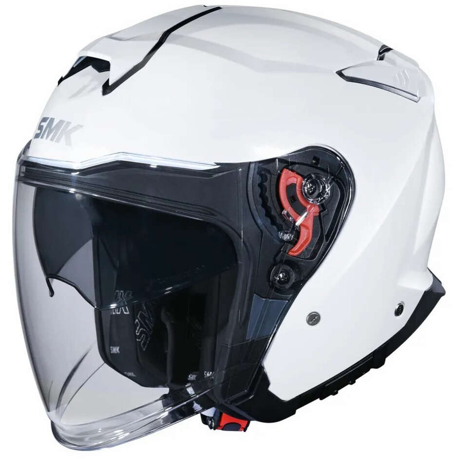 Casque Jet Moto SMK GTJ GL100 Blanc Vente en Ligne - Outletmoto.eu
