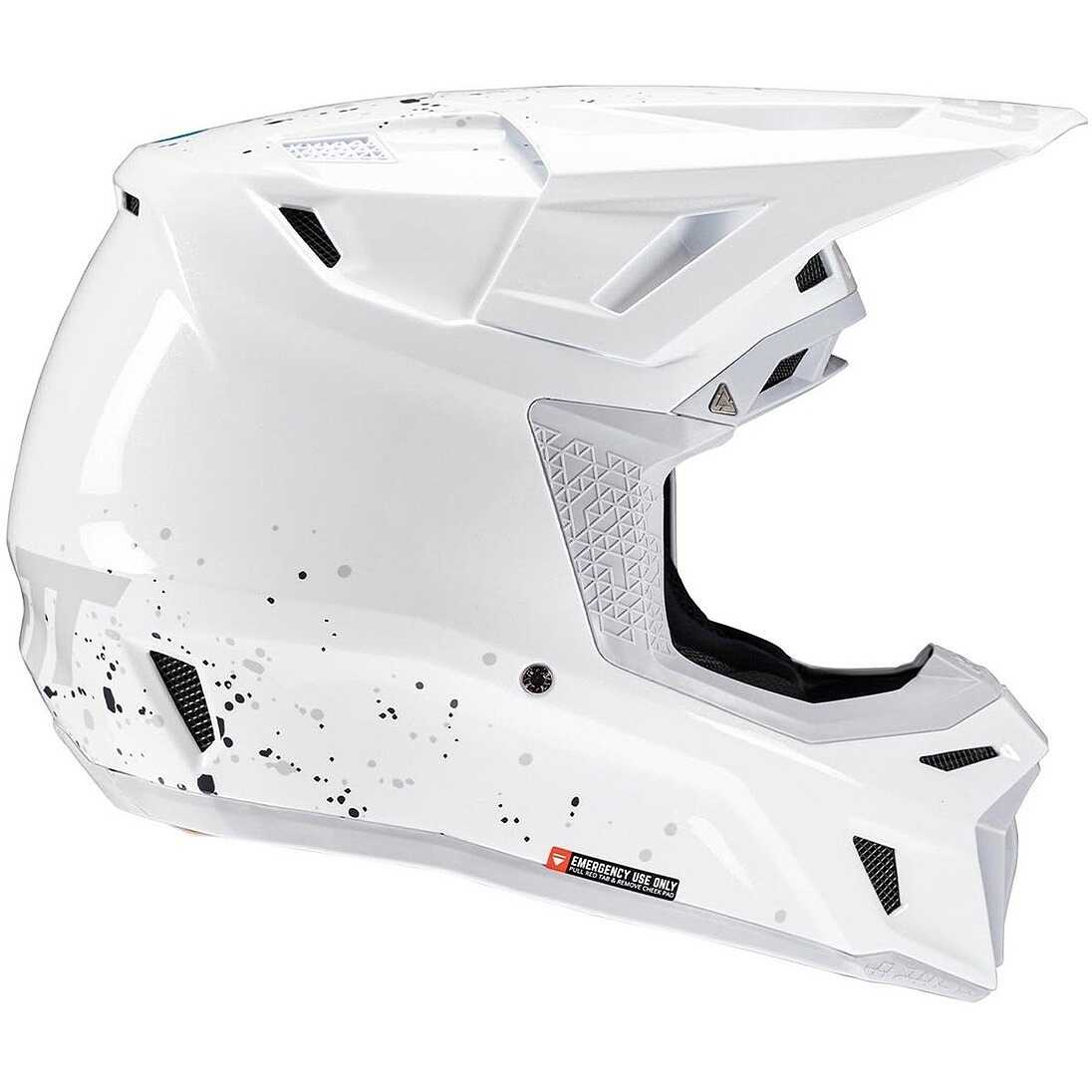Casque moto cross Leatt KIT MOTO 8.5 V25 Blanc Blanc Vente en Ligne ...