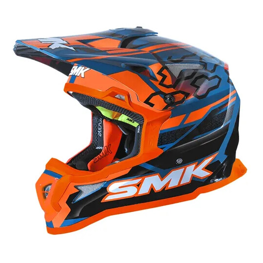 Casque Moto Cross SMK Allterra Tribou MX GL527 Rouge Bleu Vente en ...