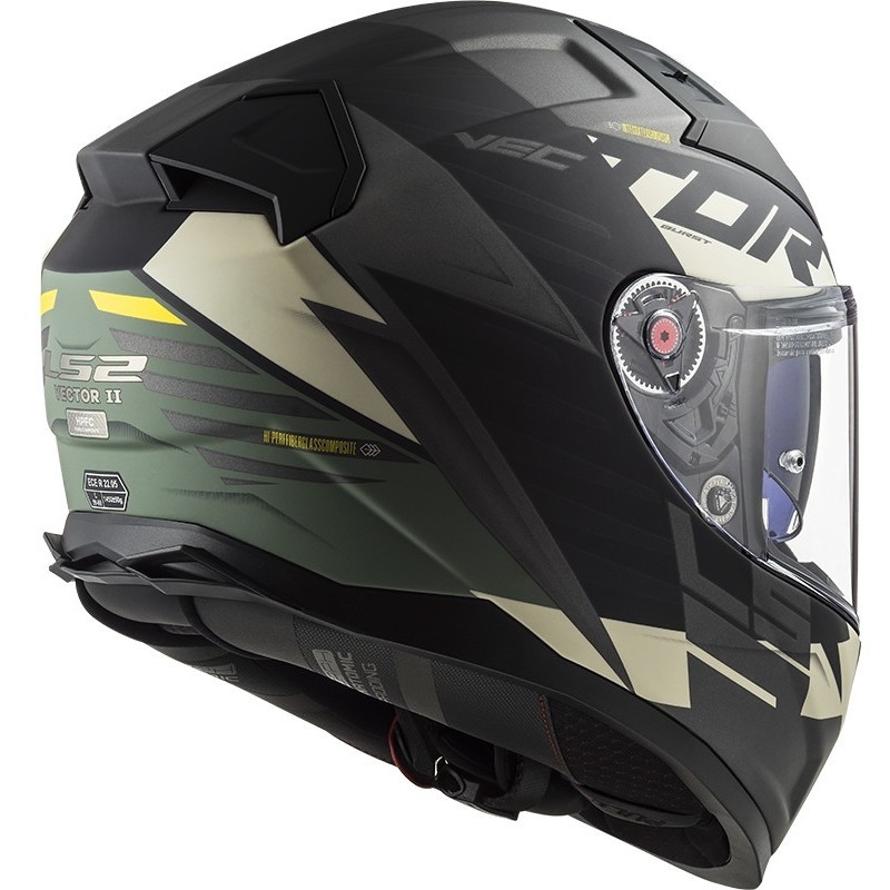 Casque Moto Intégral En HPFC Ls2 FF811 VECTOR II Absolute Matt Black ...