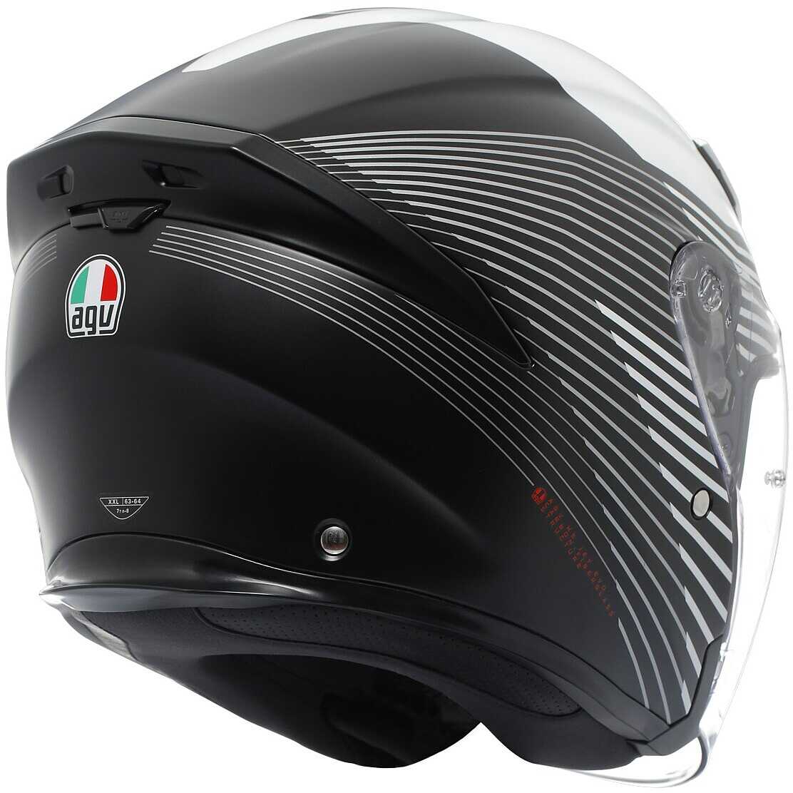 Casque Moto Jet AGV K5 JET EVO CONTROL Noir Mat Blanc Vente en Ligne ...