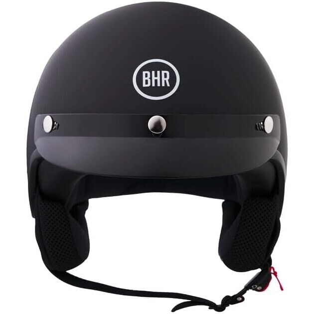 Casque moto jet BHR 839 3 BUTTON noir mat Vente en Ligne - Outletmoto.eu