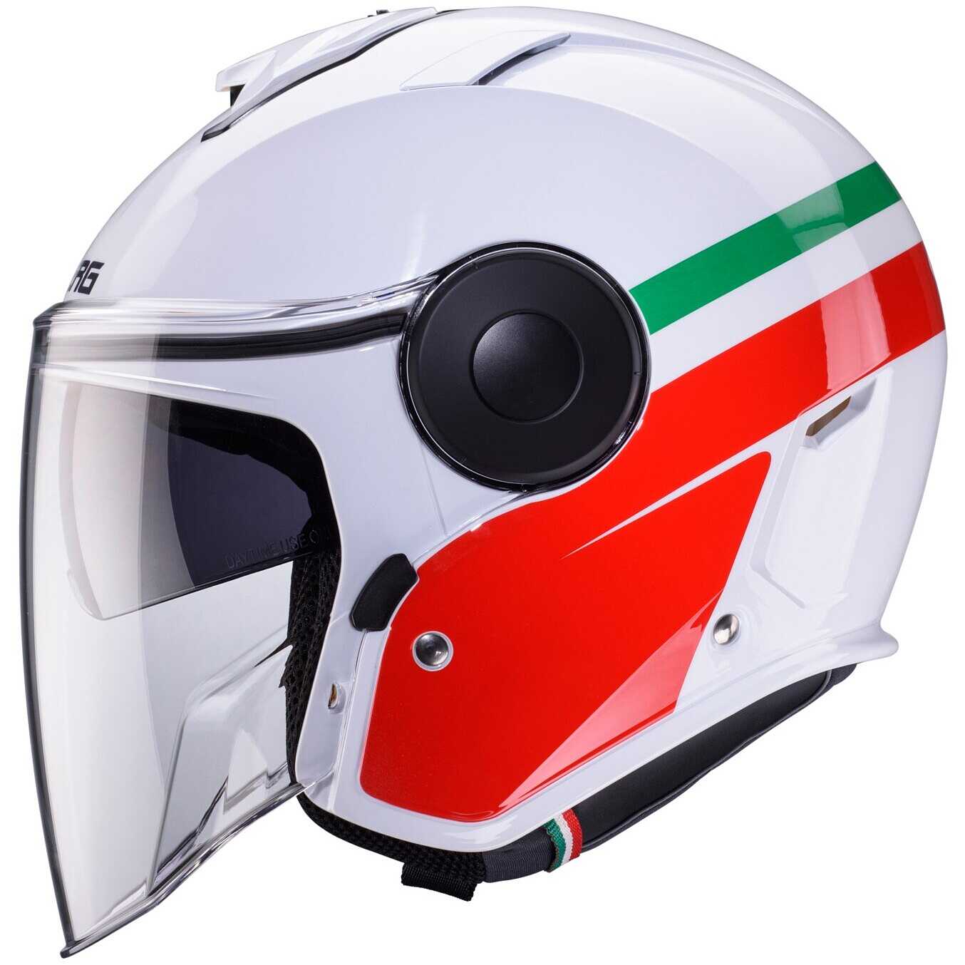 Casque Moto Jet Caberg SOHO ZEPHYR Blanc Rouge Vert Vente en Ligne ...