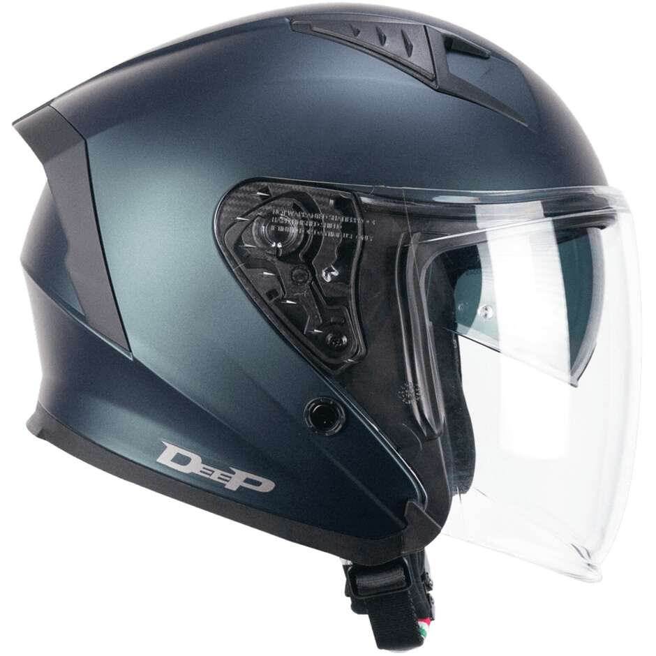 Casque Moto Jet CGM 127A DEEP MONO Pétrole satiné Vente en Ligne ...