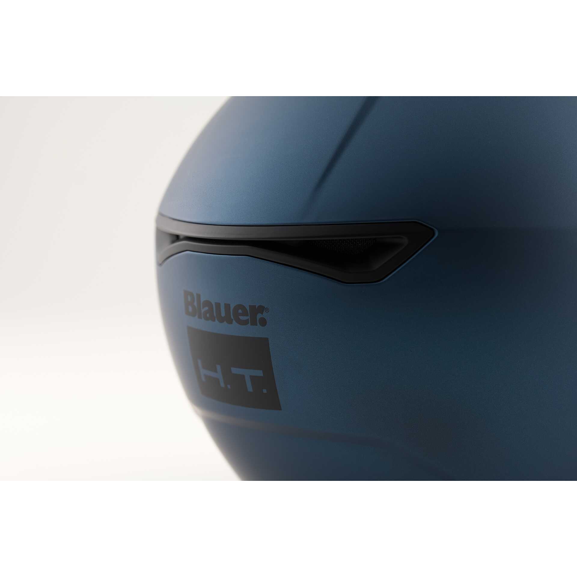 Casque Moto Jet Double Visière Blauer DJ-01 Mono Bleu Mat Vente en ...