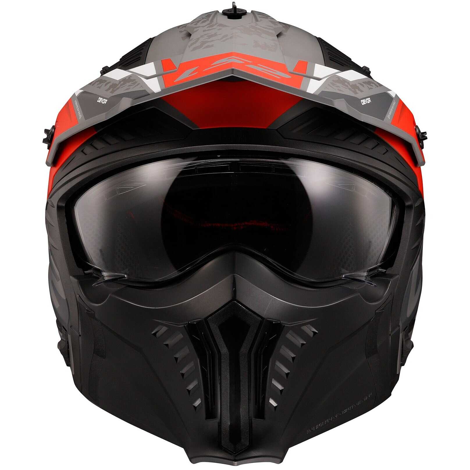 Casque Moto Jet Ls2 OF606 DRIFTER DEVOR Argent Titane Rouge Mat Vente ...