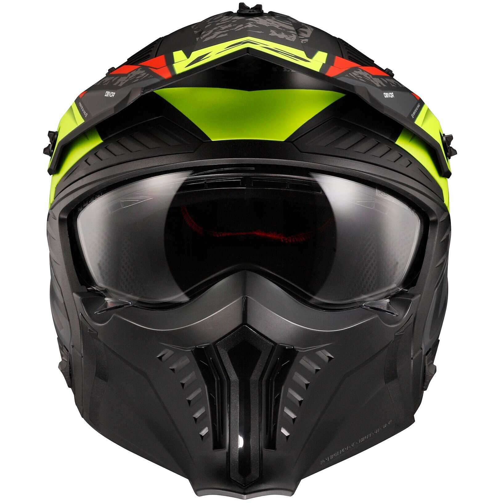 Casque Moto Jet Ls2 OF606 DRIFTER DEVOR Noir Jaune Fluo Mat Vente en ...