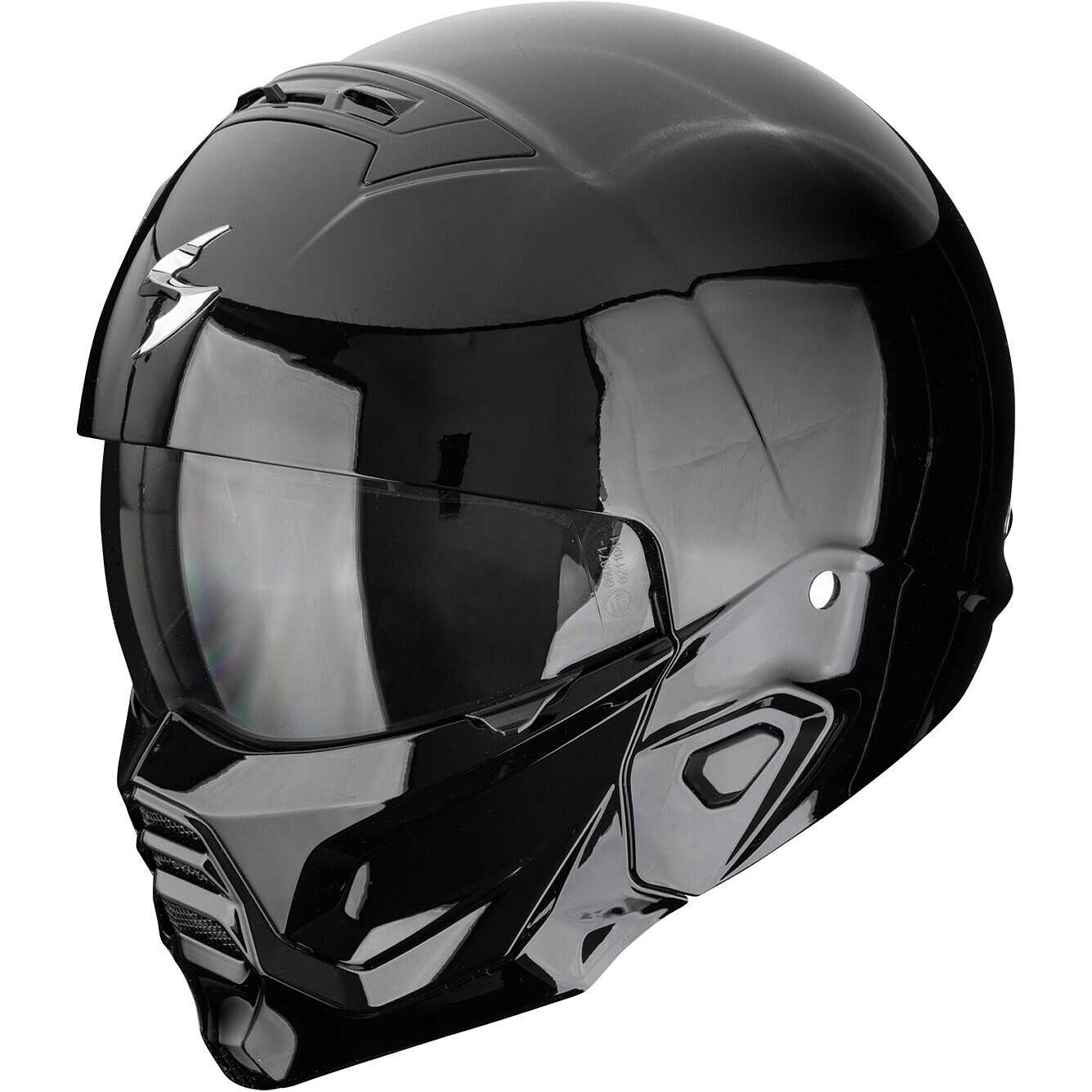Casque moto jet Scorpion EXO-COMBAT II SOLID noir Vente en Ligne ...