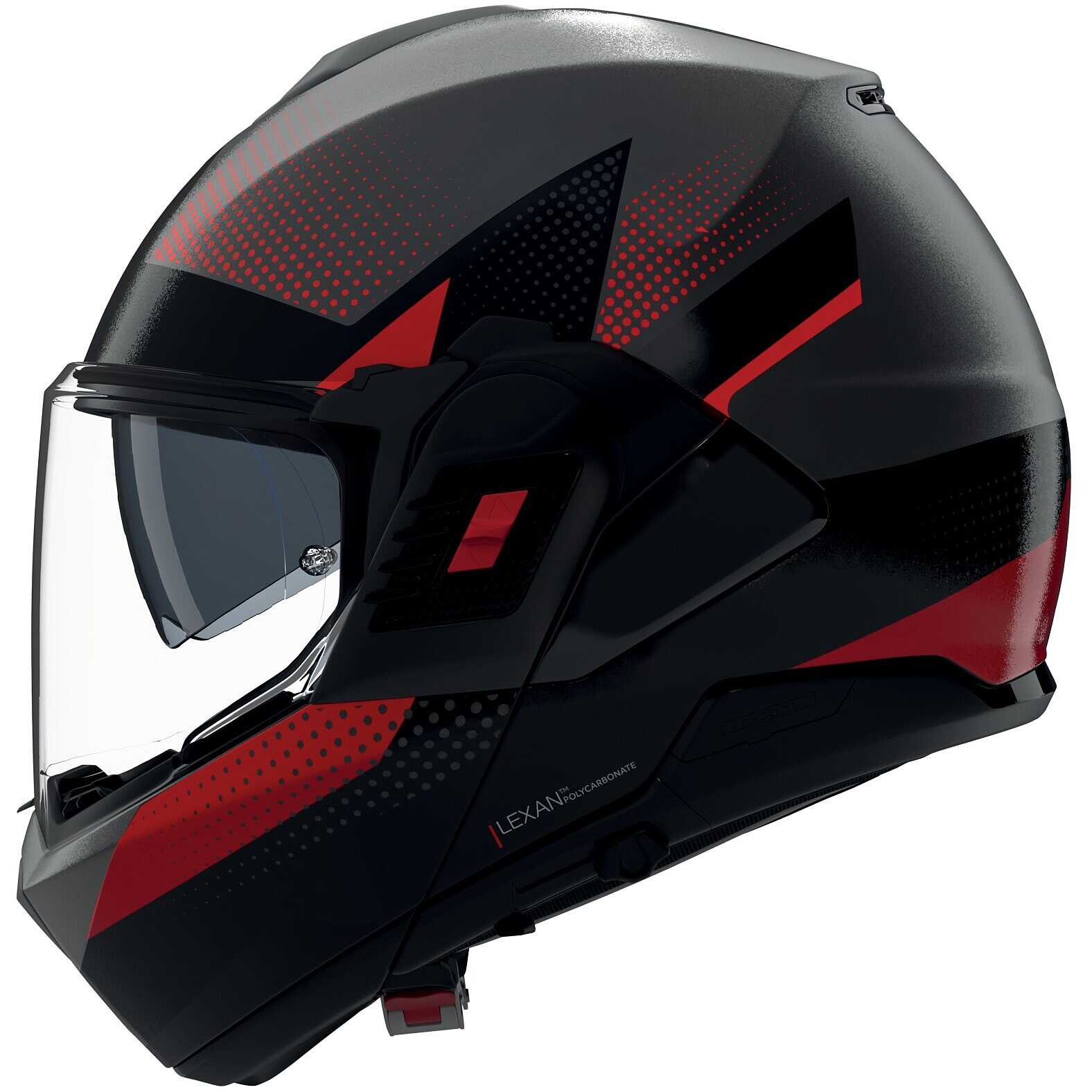 Casque moto modulable Nolan N120-1 CICLONE 364 P/J Gris Noir Rouge Mat ...