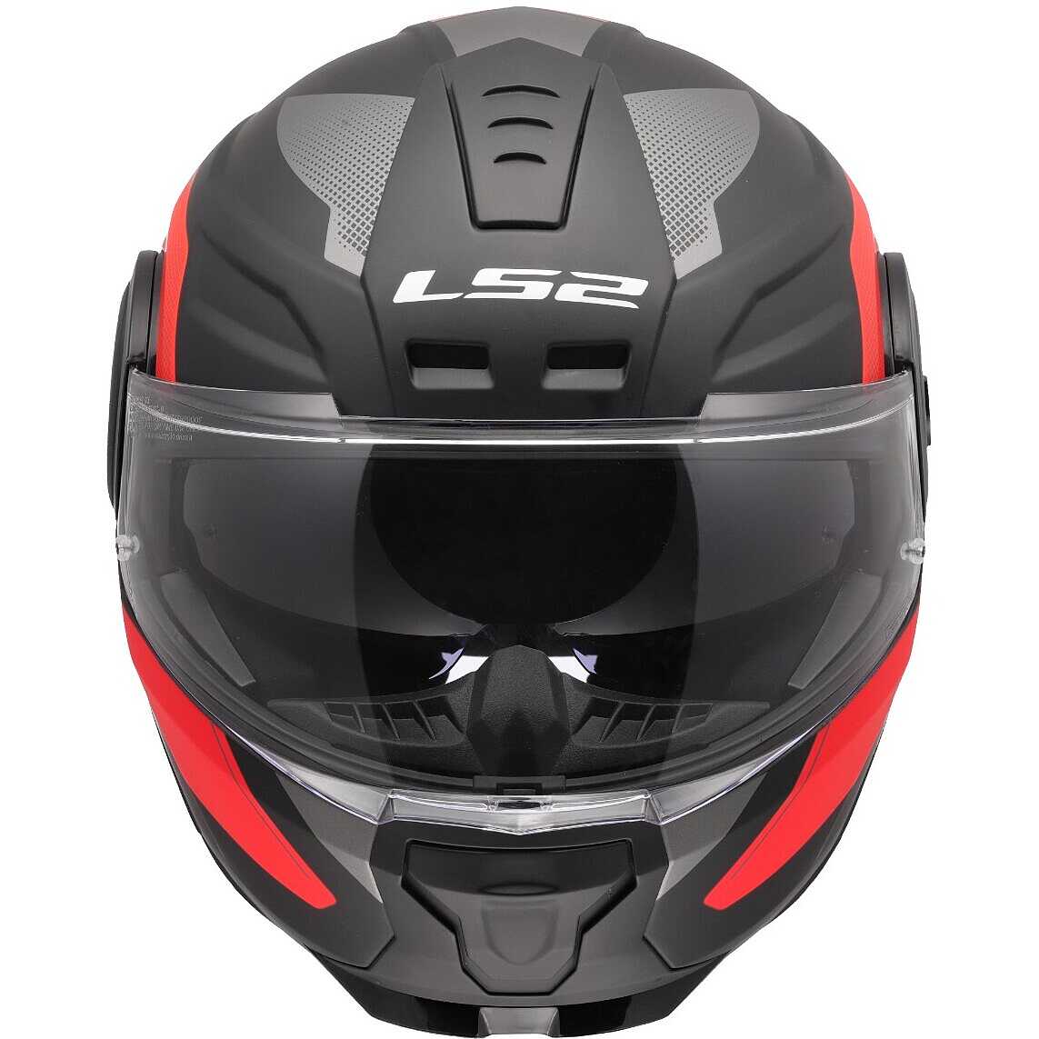 Casque Moto Modulable P/J LS2 FF902 SCOPE II DURIA Noir Rouge Vente en ...