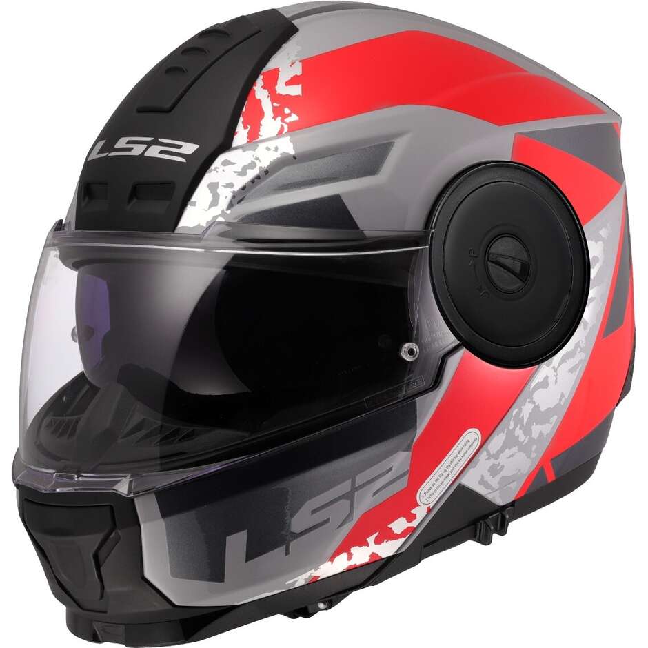 Casque moto modulable P/J LS2 FF902 SCOPE II OXYD Gris Rouge Vente en ...