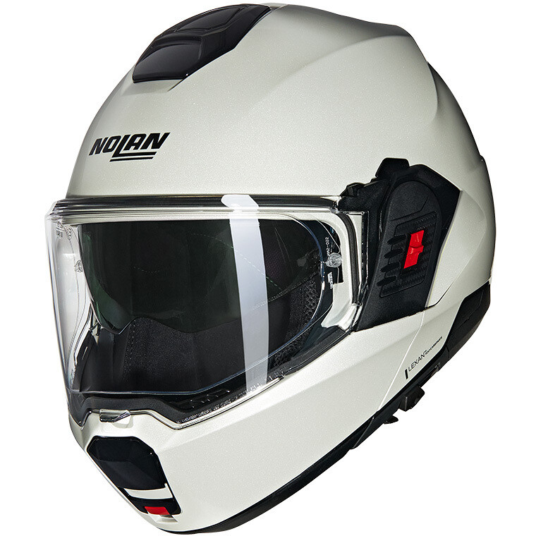 Casque moto modulable P/J Nolan N120-1 CLASSIC NOBLE 320 Blanc Perle ...