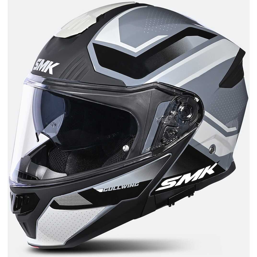 Casque moto modulable P/J SMK Gullwing Supertour MA661 noir gris Vente ...