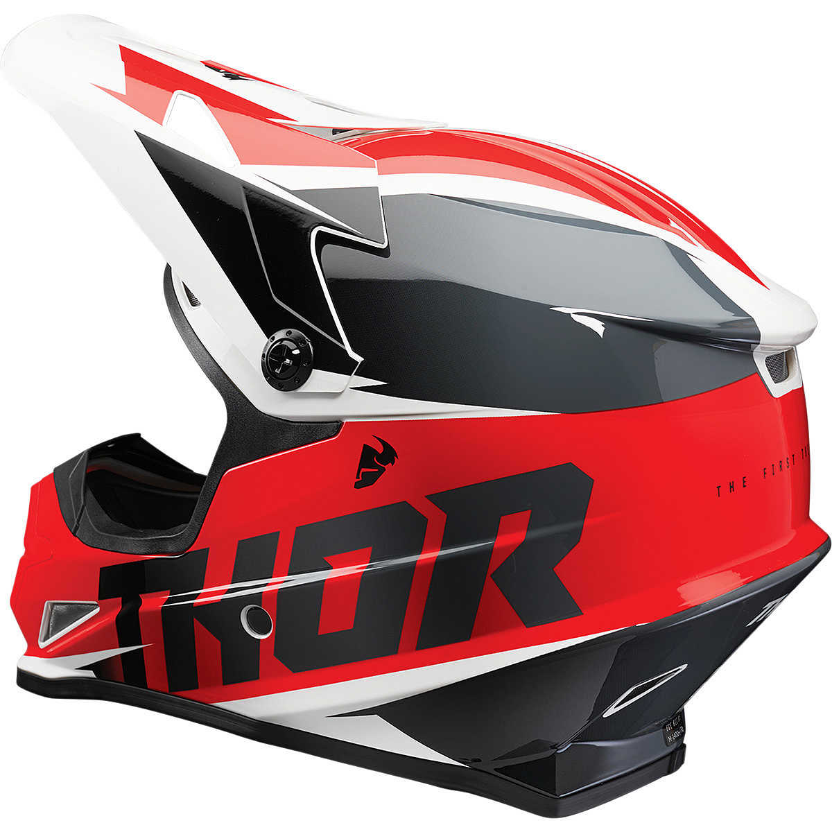 Casque Moto Thor Cross Enduro SECTOR Fader Rouge Noir Vente en Ligne ...