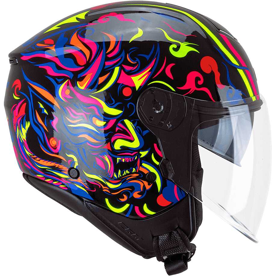 CGM 126S IPE DEMON Jet Motorcycle Helmet Black Blue Red Yellow For Sale ...