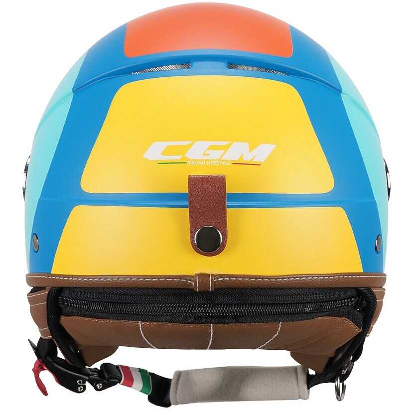 CGM 191G PIX SPRINT Jet Motorcycle Helmet Celeste Orange Matt Shaped ...