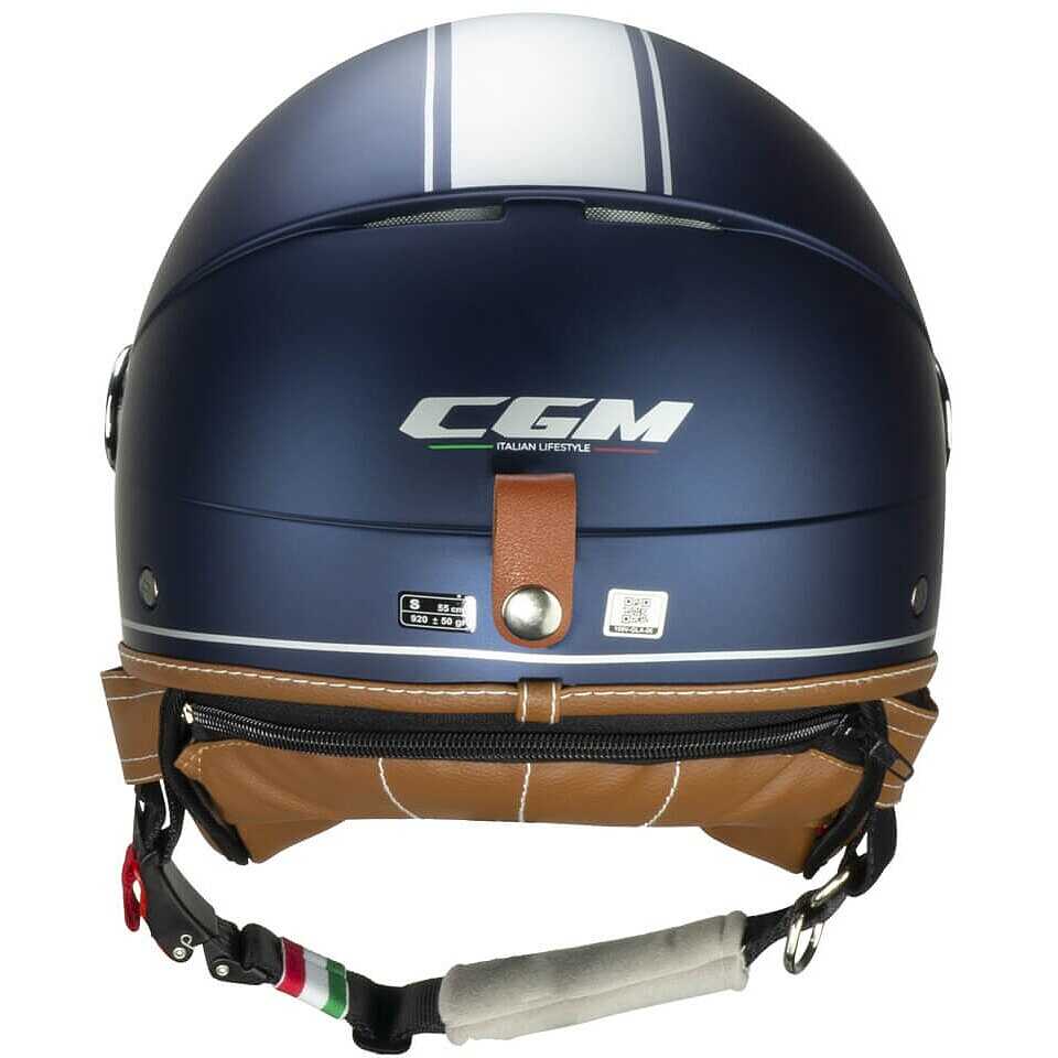 CGM 191V PIX VINTAGE Jet Motorcycle Helmet Blue Silver Satin Shaped For ...