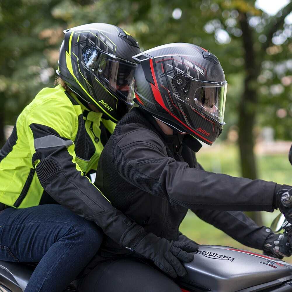 CGM 361G AVENT PRO SPORT Carbon Full Face Motorcycle Helmet Fluorescent ...