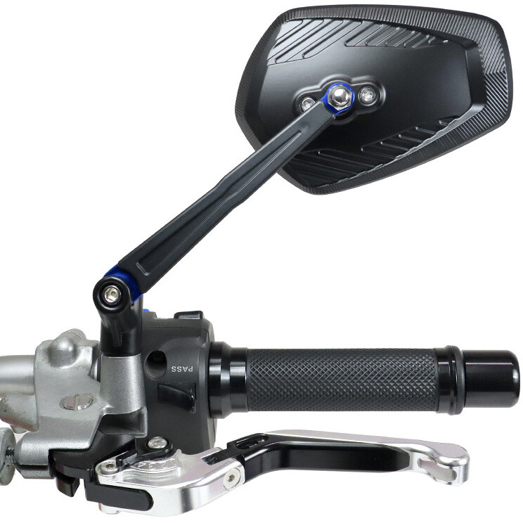 Chaft DASH Black Blue Motorcycle Mirror Pair For Sale Online ...