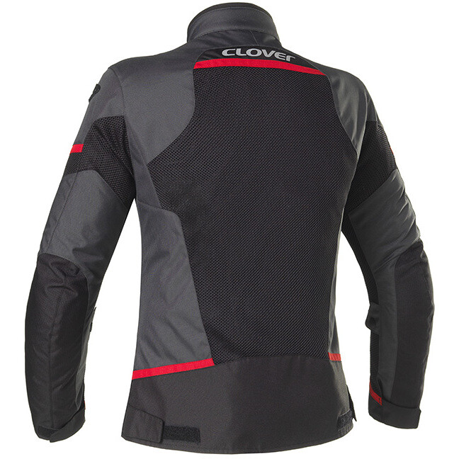 Clover AIRJET 5 MESH SPORT Perforated Motorcycle Jacket Grey Red For ...