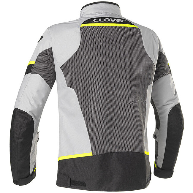 Clover AIRJET 5 MESH SPORT Perforated Motorcycle Jacket Grey Yellow For ...