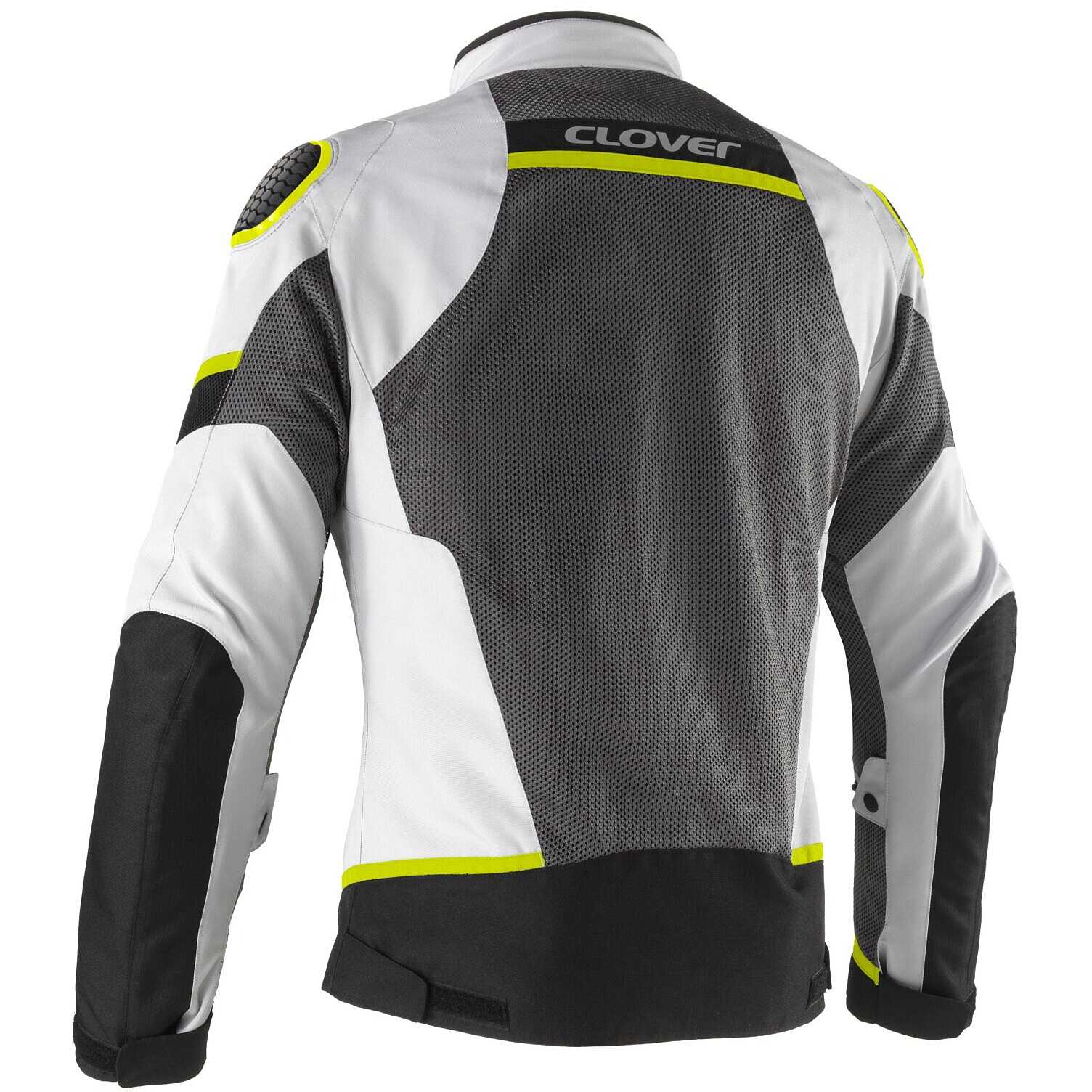 Clover AIRJET 6 Perforated Motorcycle Jacket Grey Black Yellow For Sale Online - Outletmoto.eu