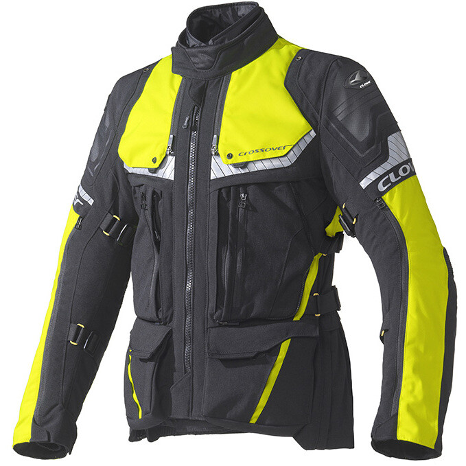 Clover CROSSOVER 4 WP AIRBAG Motorradjacke Schwarz Gelb Online-Verkauf - Outletmoto.eu