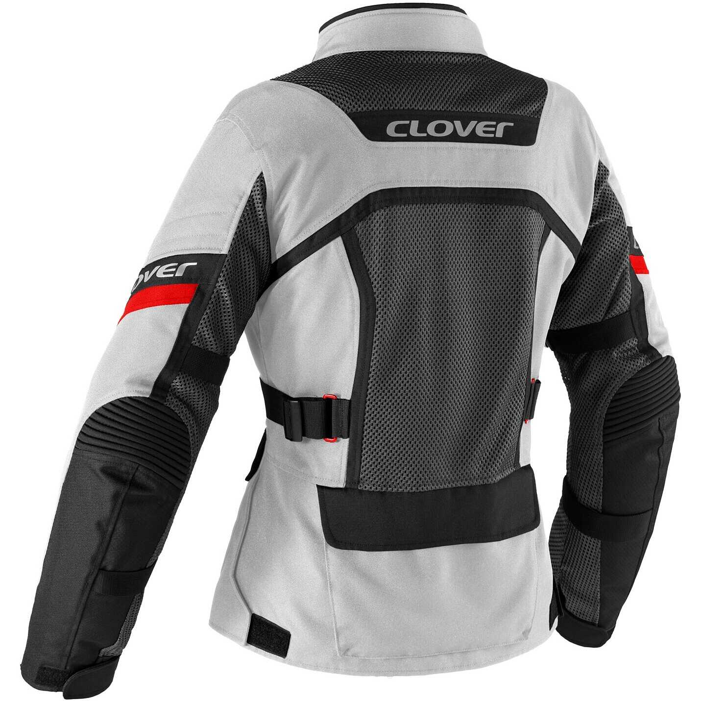 Clover VENTOURING 4 LADY WP Women's Motorcycle Jacket Grey Black Red ...