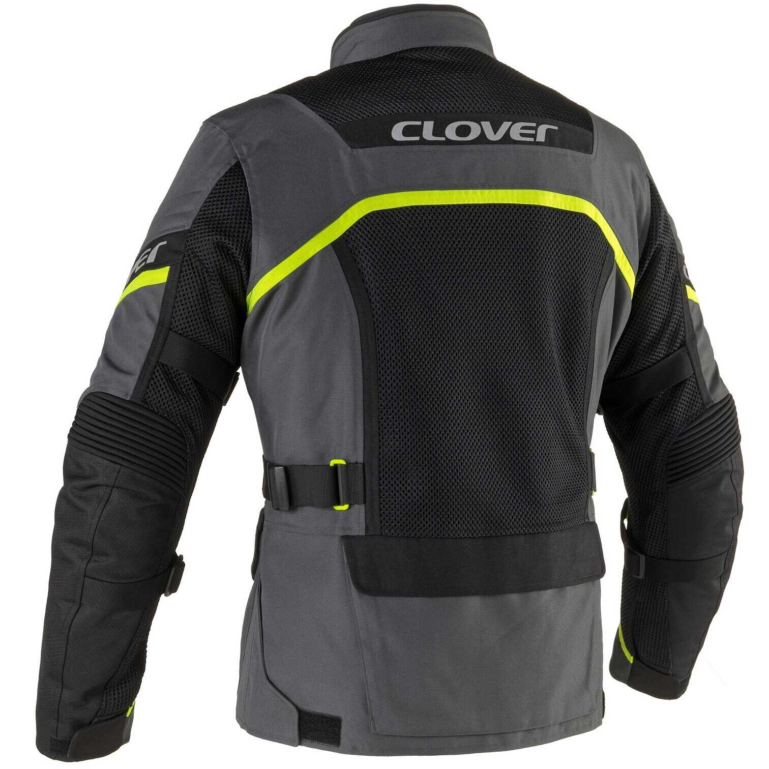 Clover VENTOURING 4 WP Motorcycle Jacket Yellow Dark Grey Black For ...