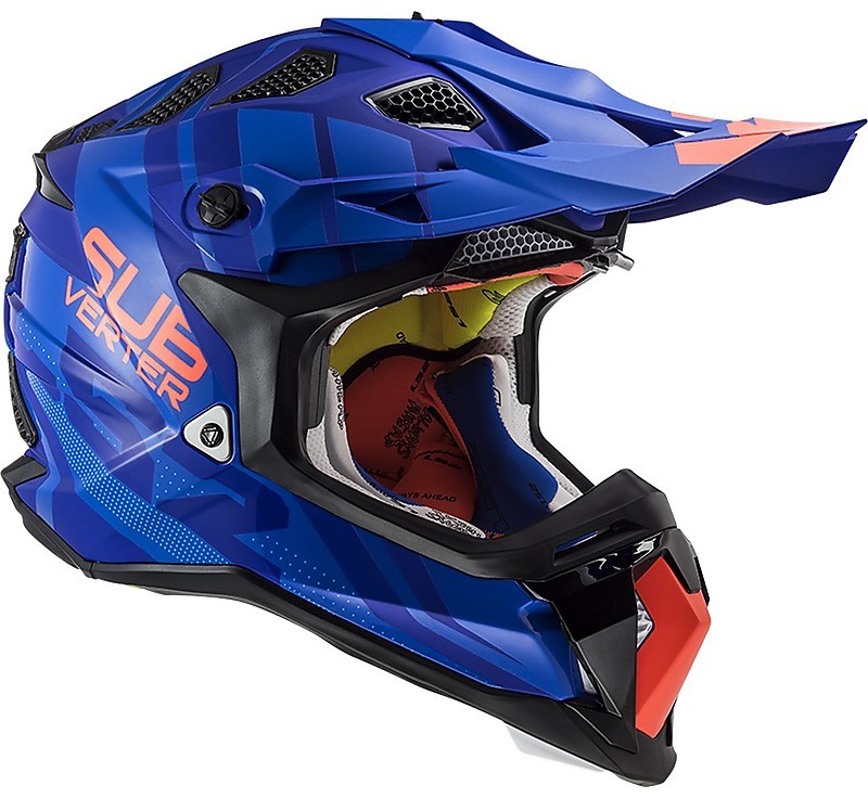 Cross Enduro Helmet Off Road Moto Ls2 MX470 SUBVERTER Troop Blue Matt ...