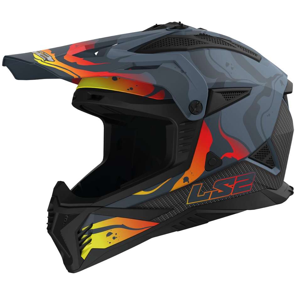 Cross Enduro Motorcycle Helmet Ls2 MX708 FAST 2 WASH Dark Grey For Sale ...