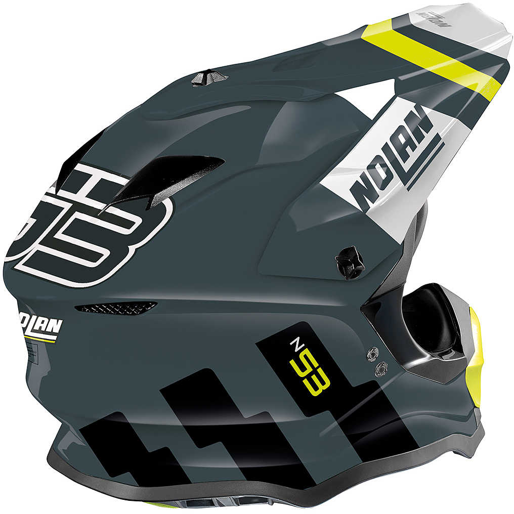 Cross Enduro Motorcycle Helmet Nolan N53 SPARKLER 091 Slate Gray For ...