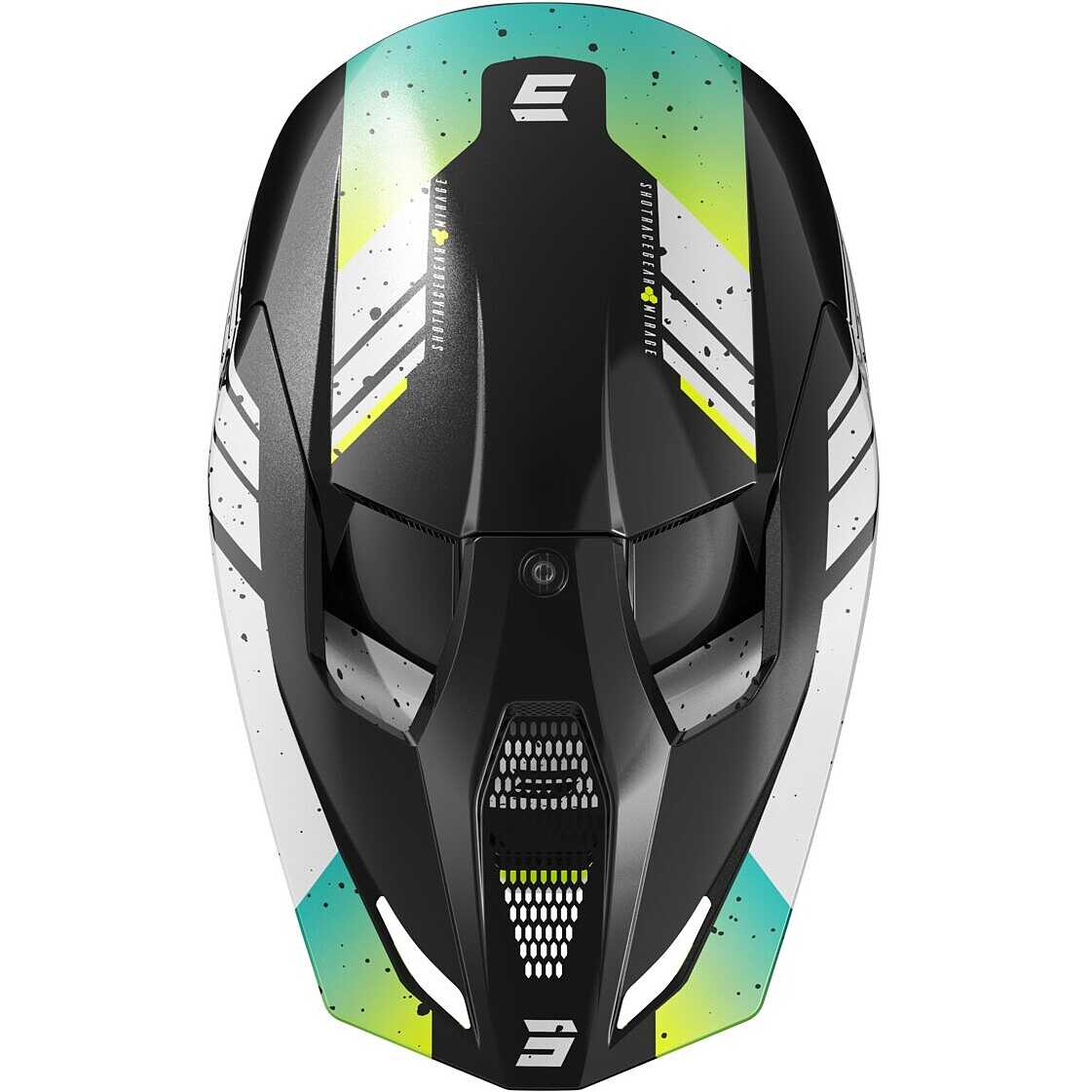 Cross Enduro Motorcycle Helmet Shot FURIOUS MIRAGE Yellow Fluo Blue ...