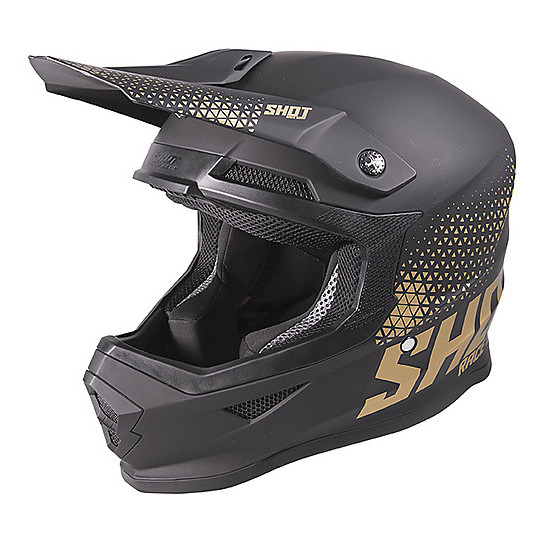 Cross Enduro Shot FURIOUS RAW Motorcycle Helmet Black Matt Gold For ...