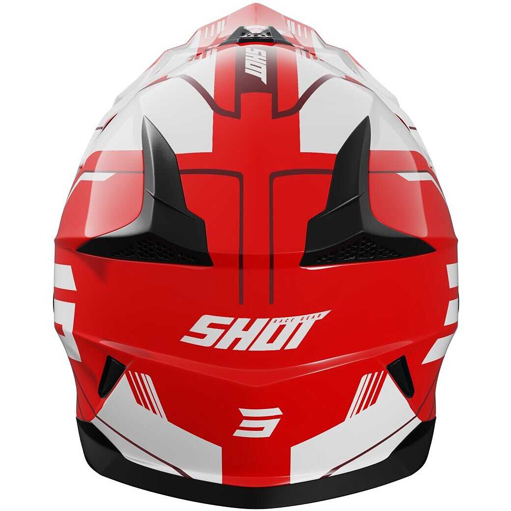 Cross Enduro Shot PULSE KID LINES Kinder-Motorradhelm, glänzend rot ...
