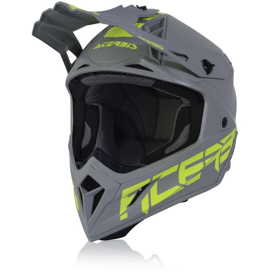 Cross motorcycle helmet in Acerbis STEEL Carbon Light Gray For Sale ...