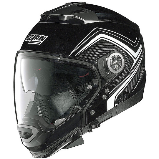 Crossover Helm Moto Modular Nolan N44 N-Com Alter Como 040 Gloss Black ...