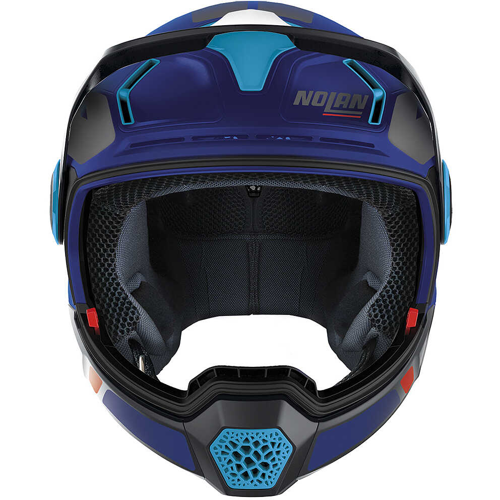 Crossover Motorcycle Helmet Nolan N30-4 XP BLAZER 019 Cayman Matt Blue ...