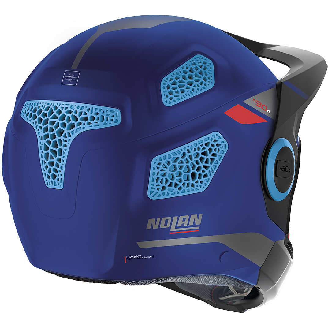 Crossover Motorcycle Helmet Nolan N30-4 XP BLAZER 019 Cayman Matt Blue ...