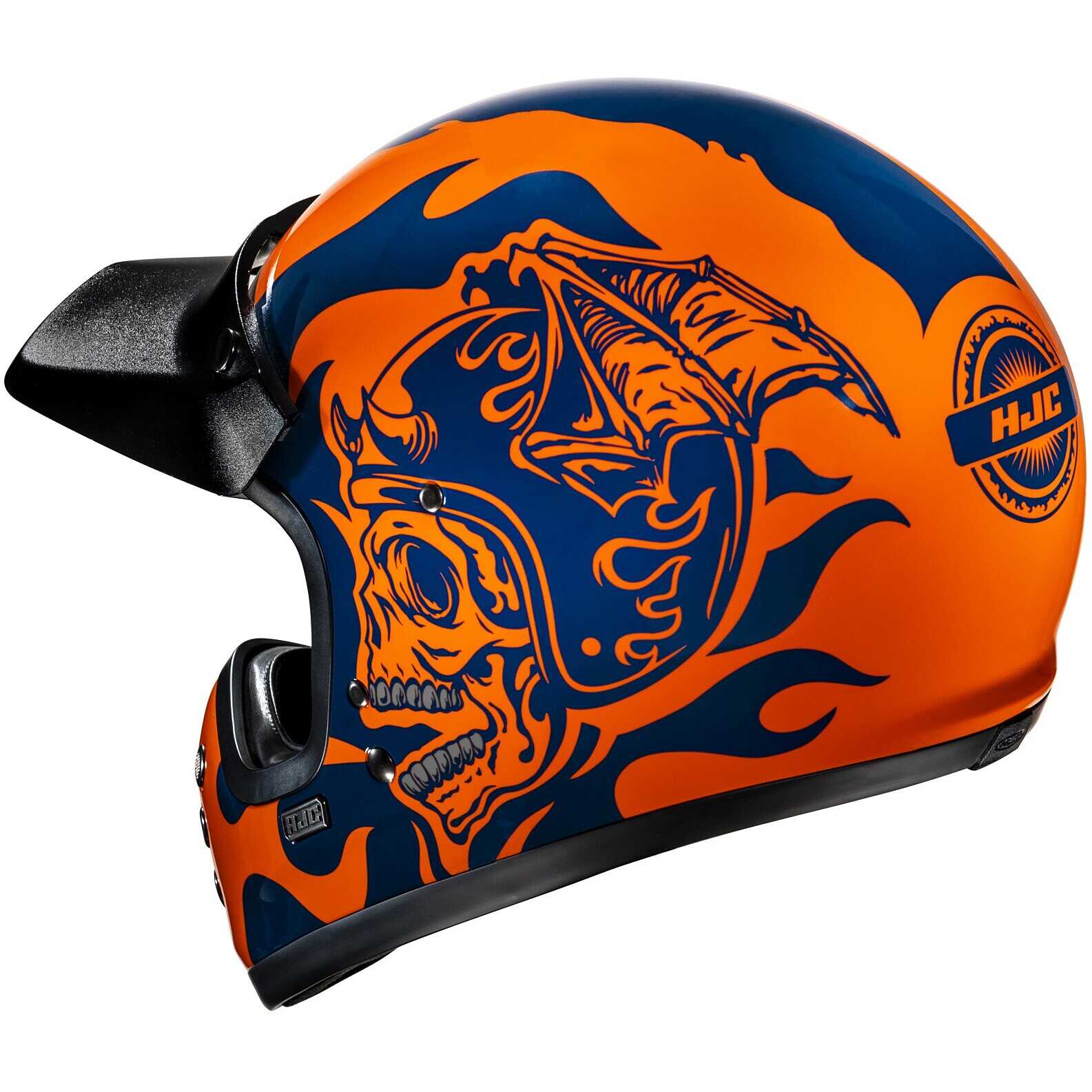 Custom Full Face Motorcycle Helmet In Fiber Hjc V60 FLAME MC27 For Sale ...