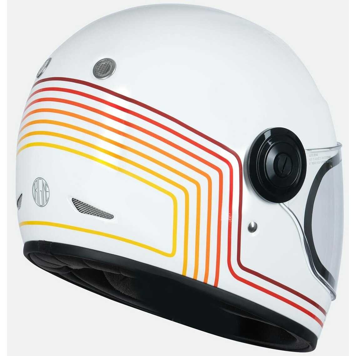 Custom Full Face Motorcycle Helmet Origine VEGA Sunrise Red White For ...