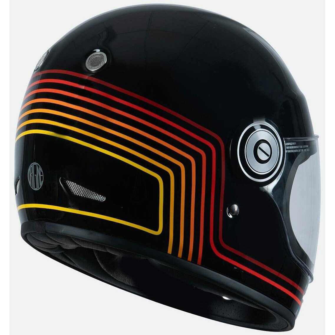 Custom Full Face Motorcycle Helmet Origine VEGA Sunrise Red White For ...