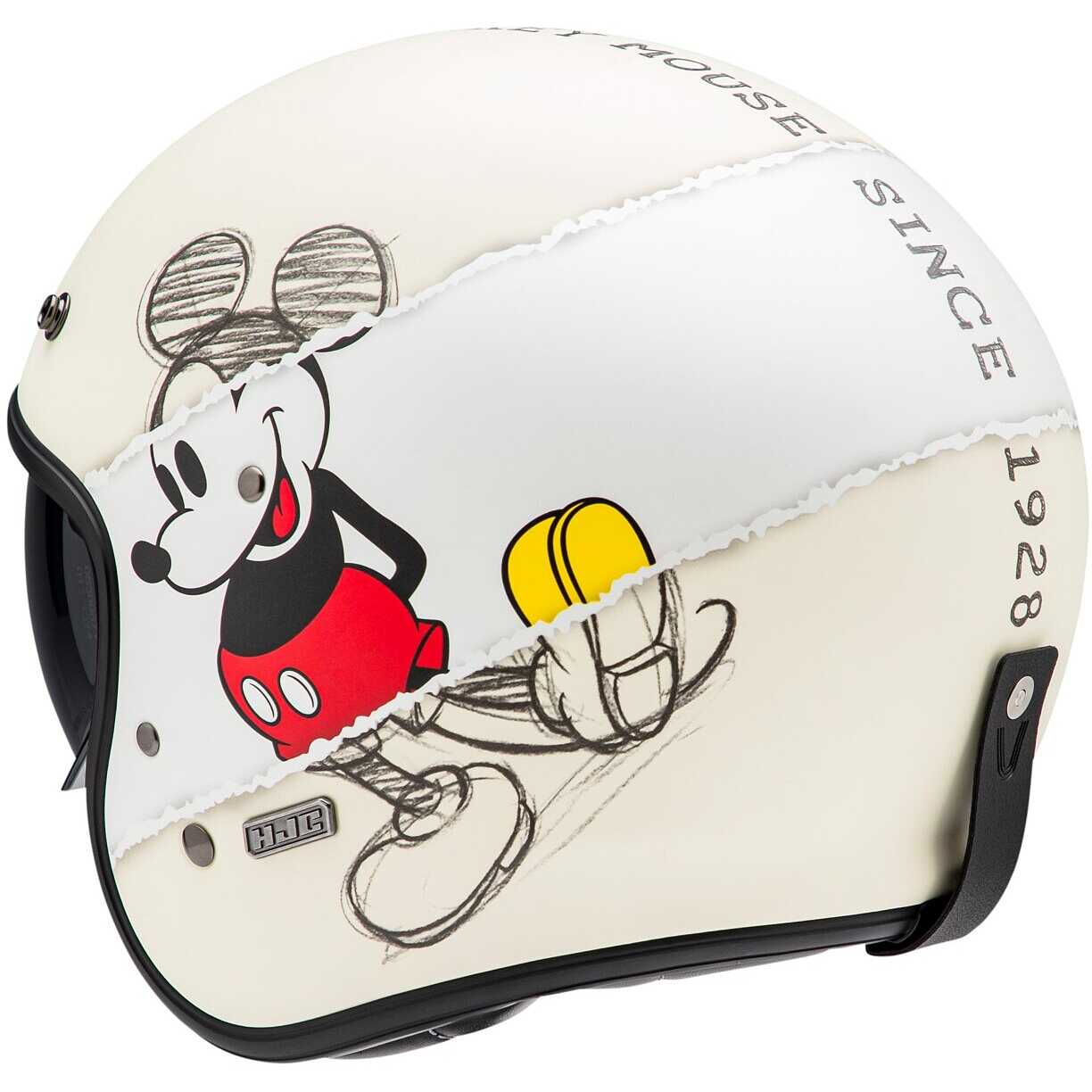 Custom Jet Motorcycle Helmet Hjc V31 DISNEY MICKEY SKETCH MC1SF For ...